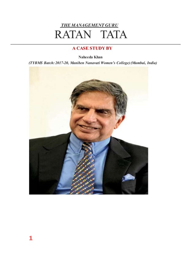 Case study on Ratan Tata | DOCX