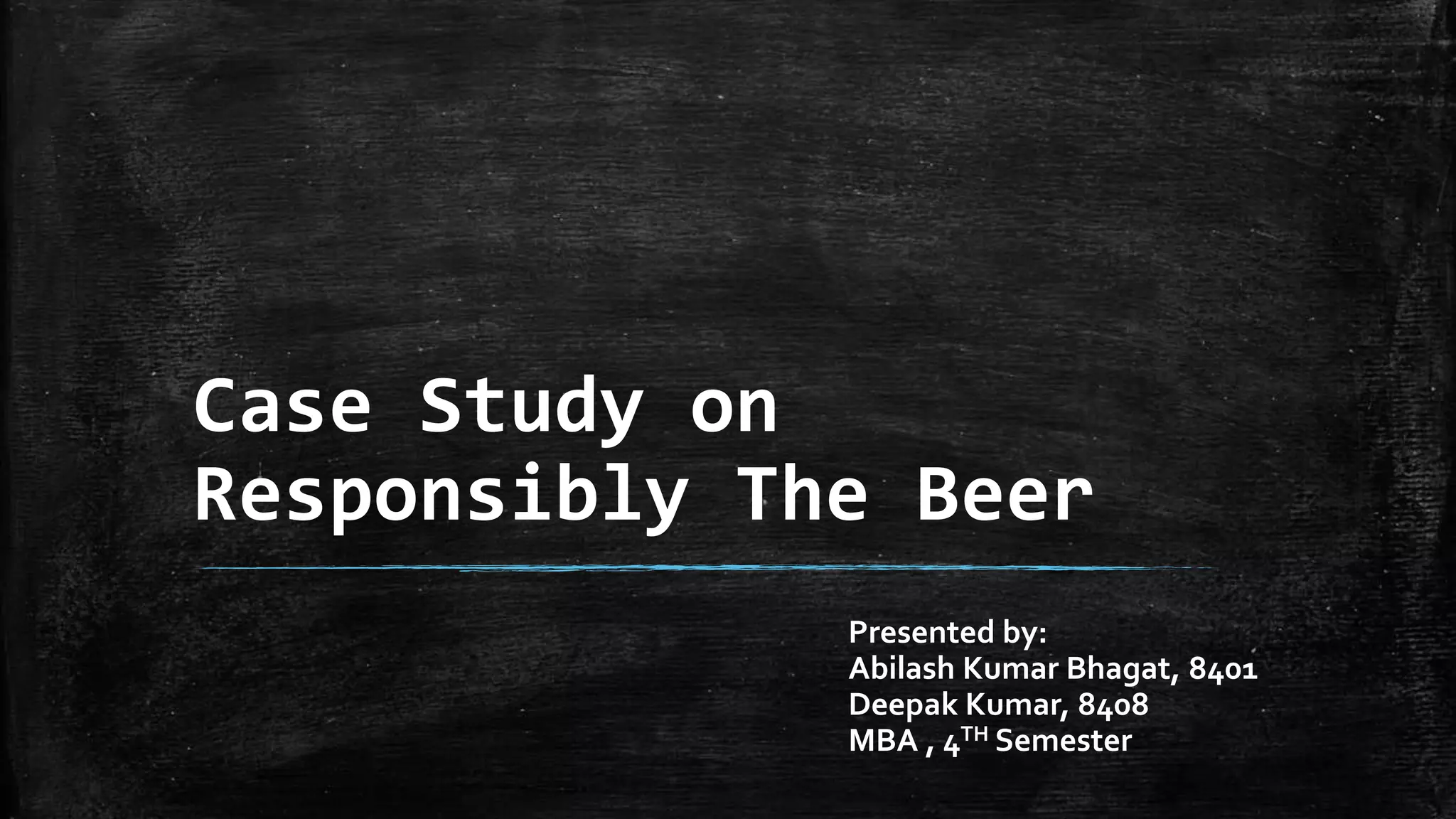 Responsibly, the beer | PPT