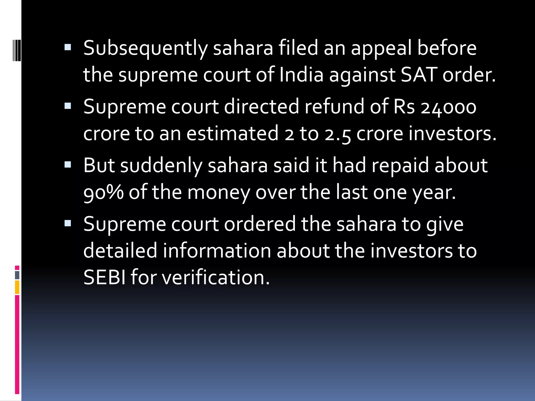 Case study on sahara parivar scam | PPTX