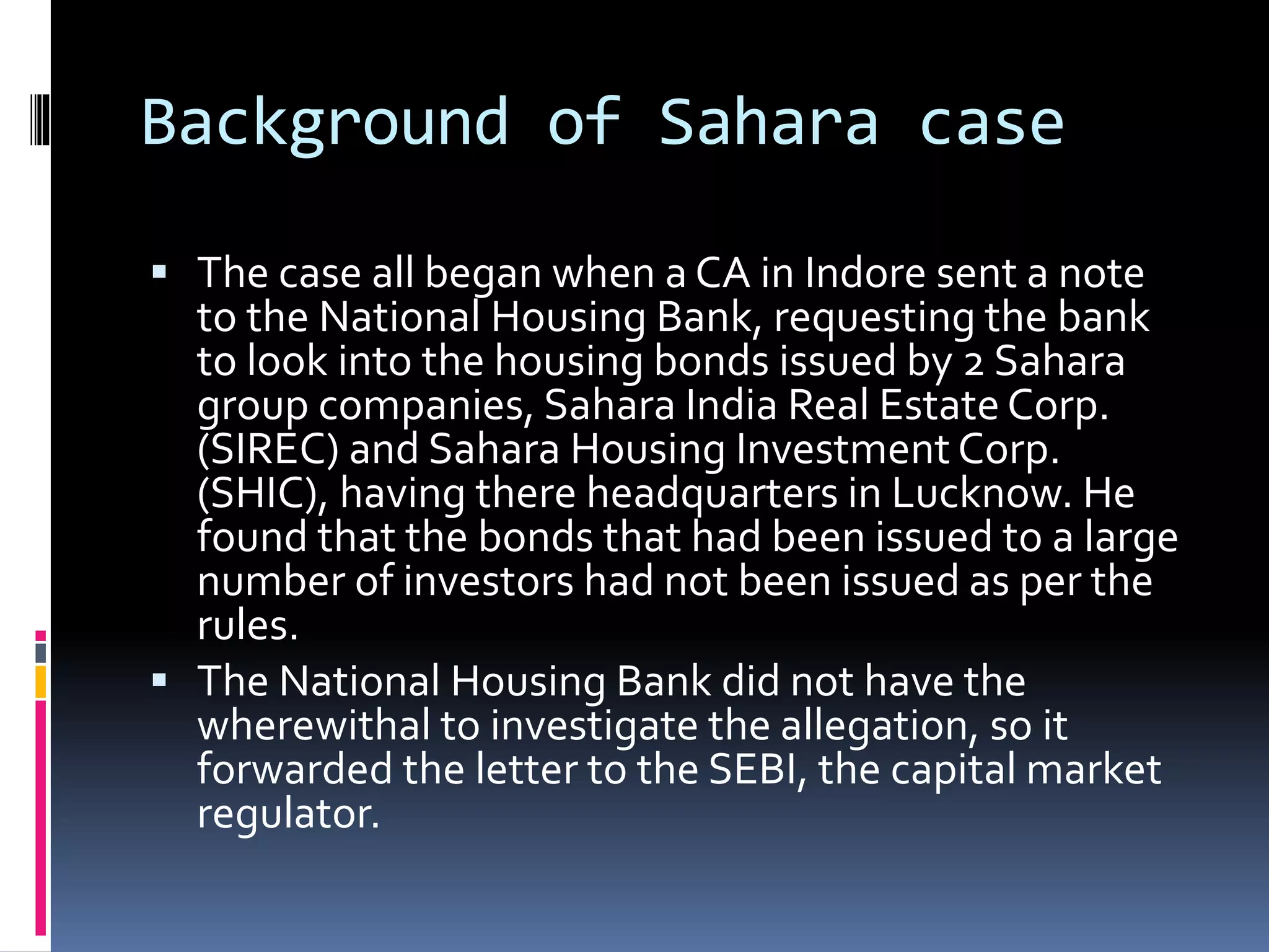 Case study on sahara parivar scam | PPTX