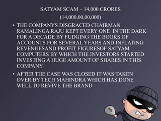 Case study on scams in india | PPTX