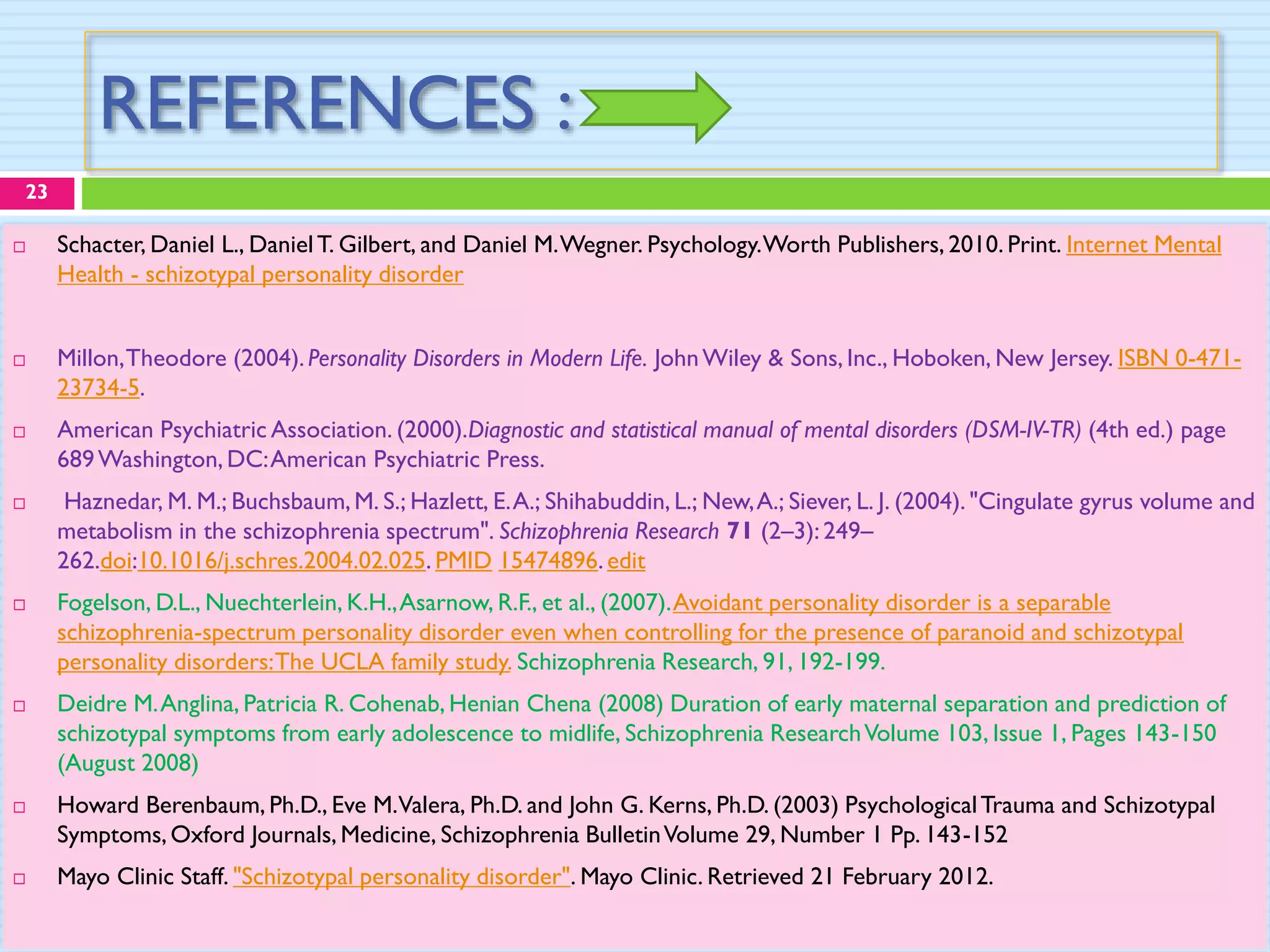 schizotypal personality disorder | PPTX