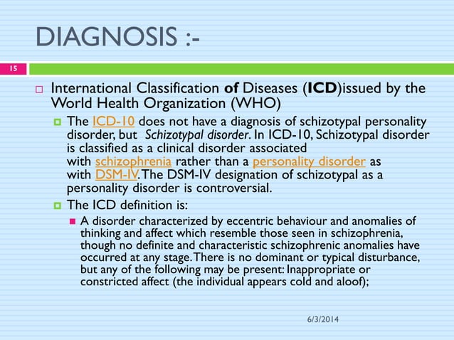 schizotypal personality disorder | PPT