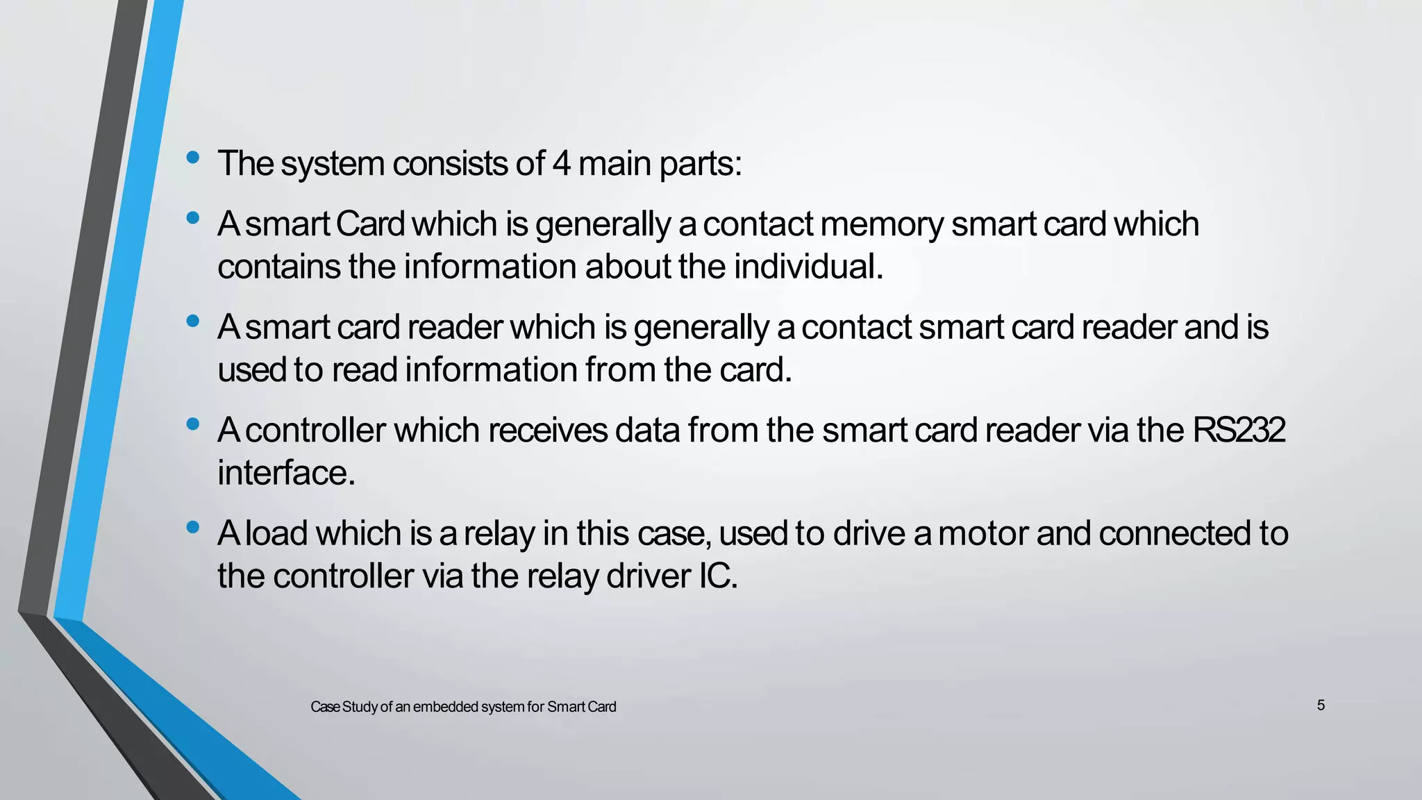 Case study on smart card (embeded system) based on IOT | PPTX
