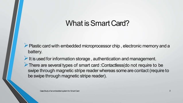 Case study on smart card (embeded system) based on IOT | PPTX ...