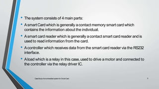 Case study on smart card (embeded system) based on IOT | PPTX