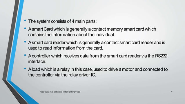 Case study on smart card (embeded system) based on IOT | PPTX ...