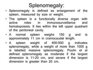 Case study on spleenomegaly with portal hypertension | PPTX
