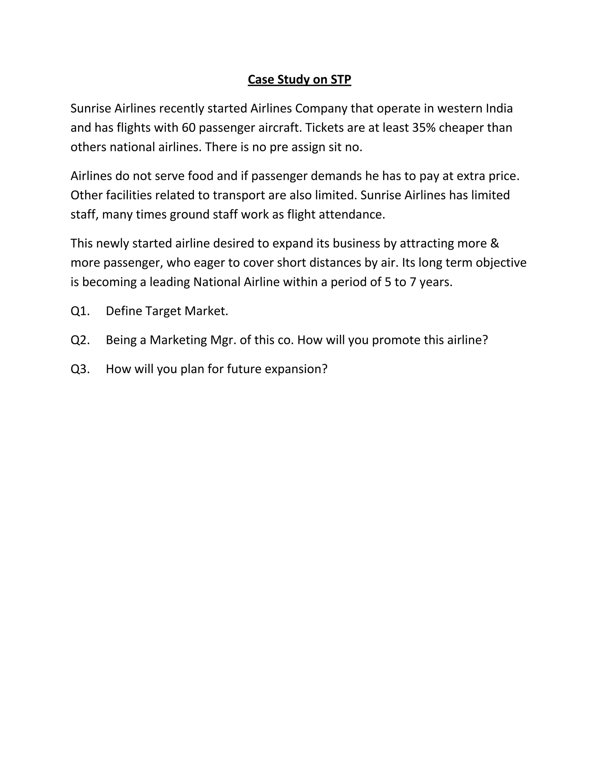 Case study on stp | DOCX