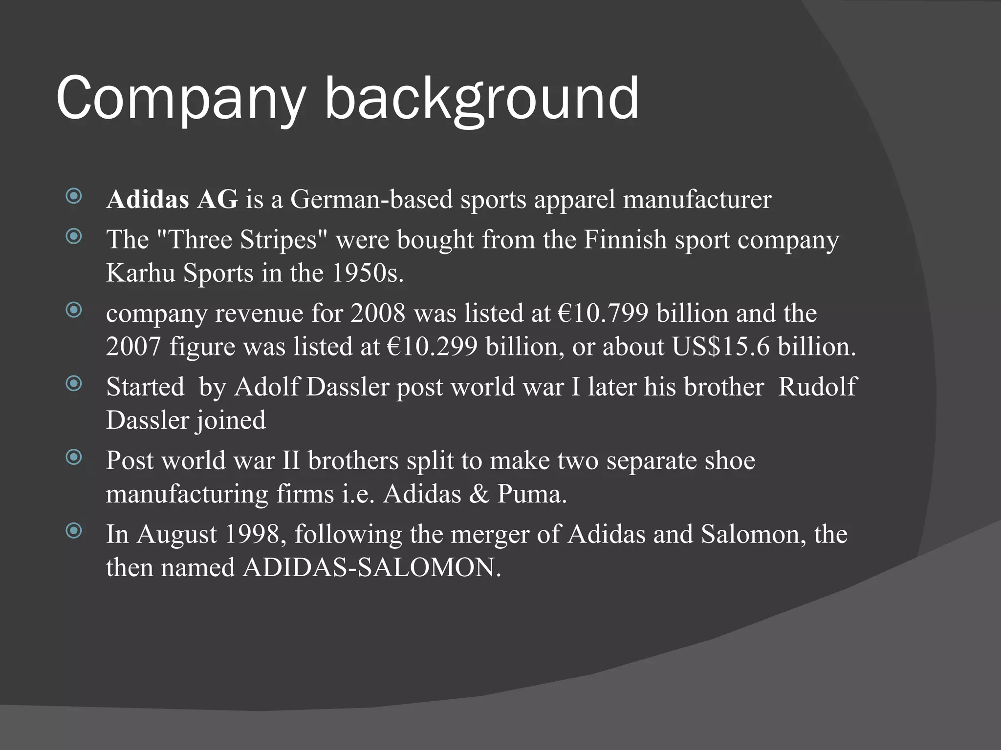Case Study On Supply Chain Of Adidas | PPT