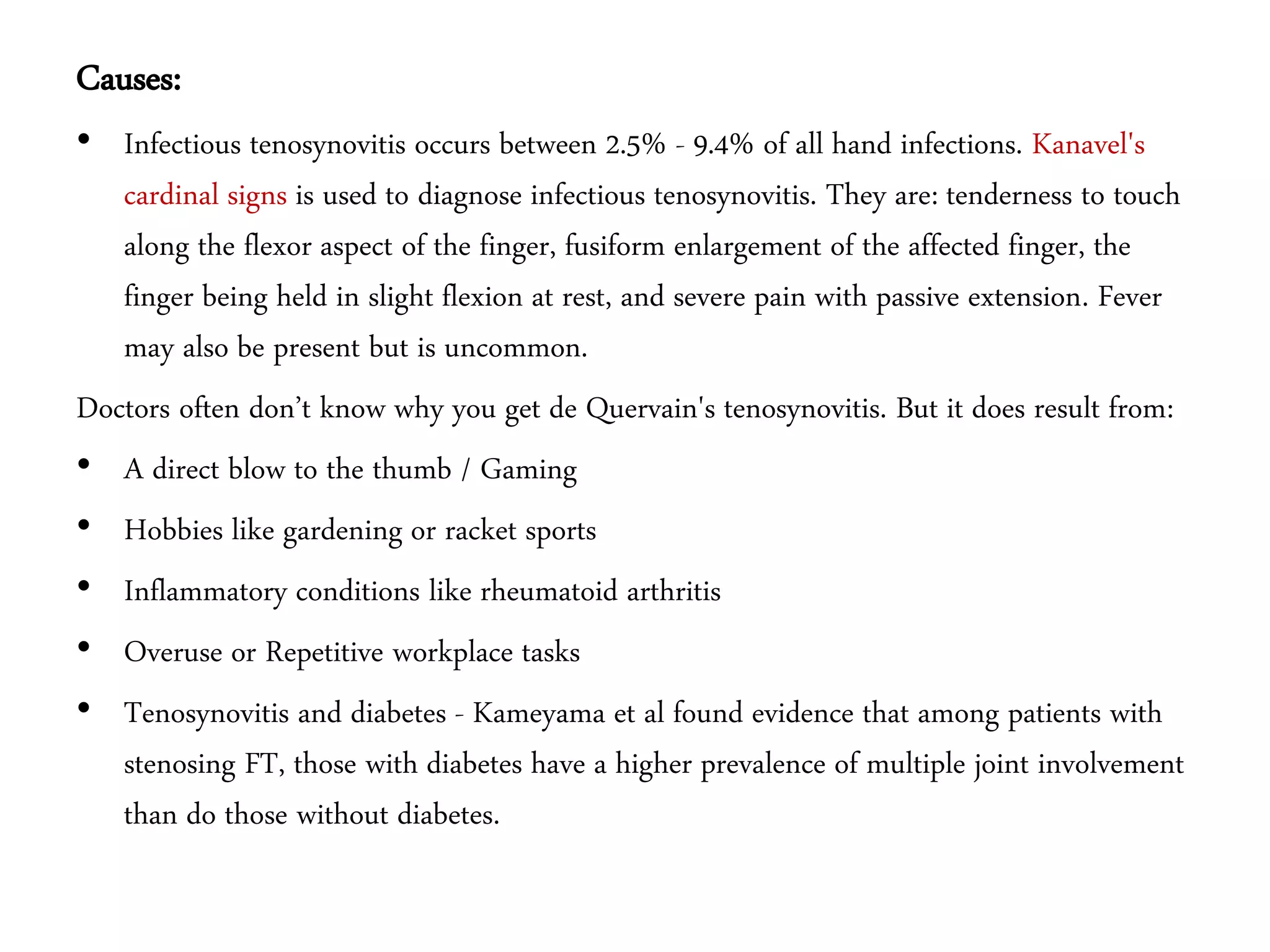 Case study on tenosynovitis | PPTX