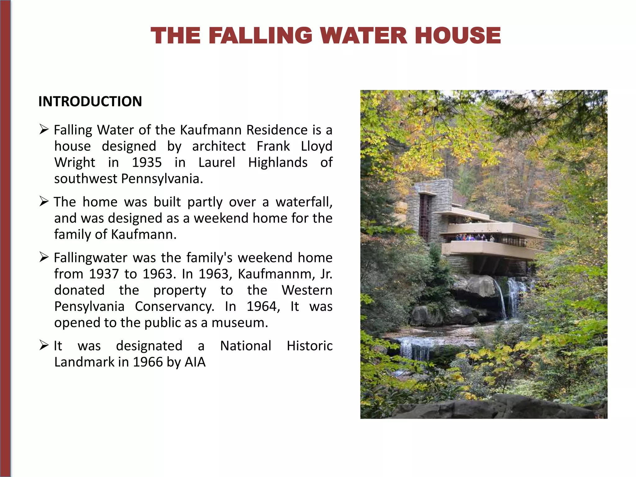 The Falling Water House Case Study | PPTX