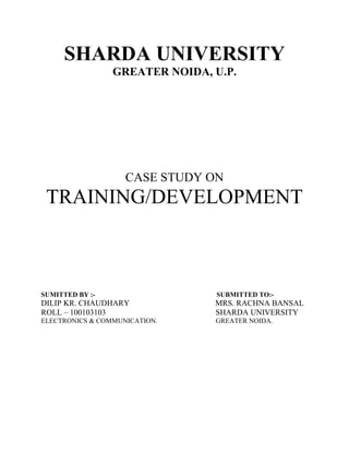 Case study on training and developement | DOCX