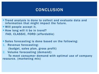Case study on trend and sales forecasting analysis - levis | PPTX