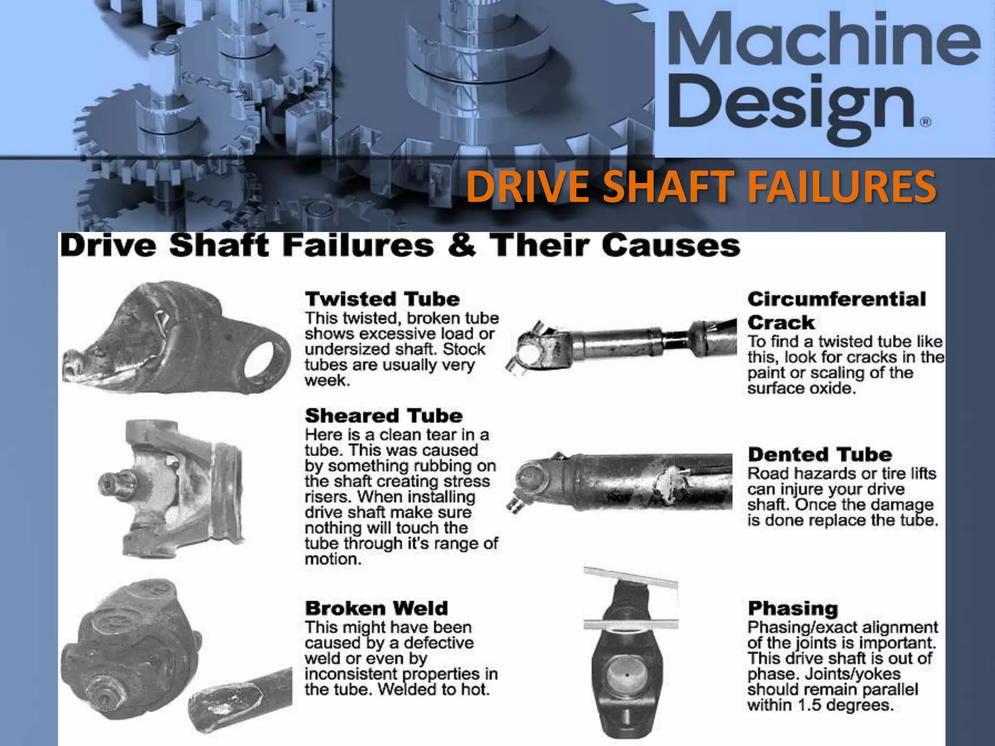Case study on universal joint yoke & drive shaft fatigue failure in ...