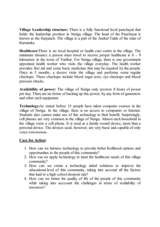 Case study on village devp. | DOCX