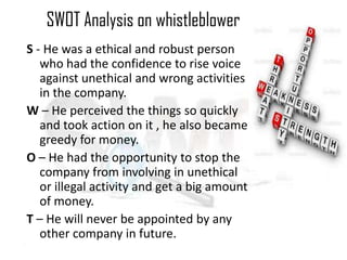 Case study on whistleblowing | PPTX