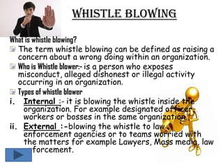 Case study on whistleblowing | PPTX