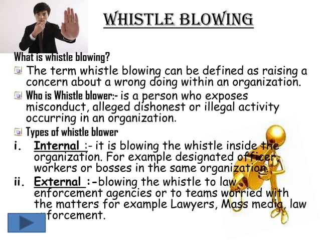 Case study on whistleblowing | PPTX | Business | Business and Finance