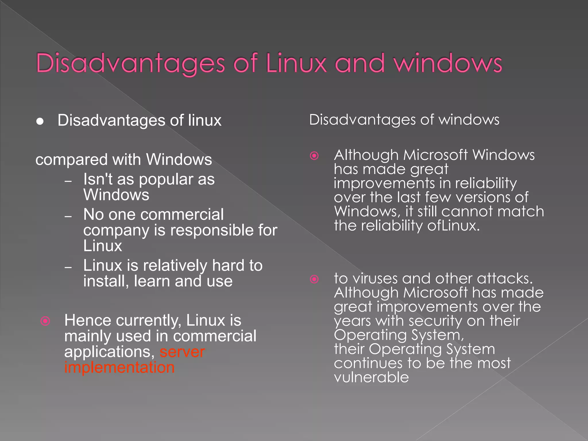 Case study operating systems | PPT