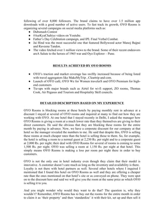 Case study of OYO ROOMS | PDF