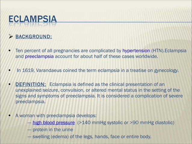 Case Study of Eclampsia | PPT | Pregnancy | Reproductive Health