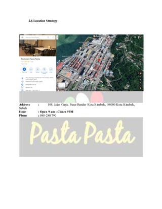 CASE STUDY ENT530 (PASTA PASTA) | DOCX