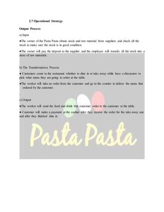 CASE STUDY ENT530 (PASTA PASTA) | DOCX