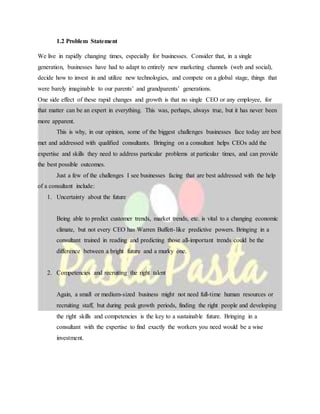 CASE STUDY ENT530 (PASTA PASTA) | DOCX