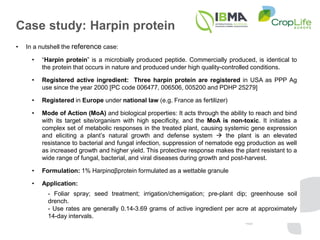 Case Study: Peptides-based Plant Protection Product (harpin proteins ...