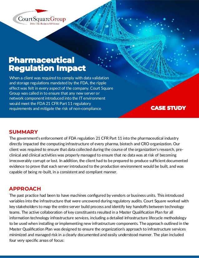 Case Study: Pharmaceutical Regulation Impact | PDF