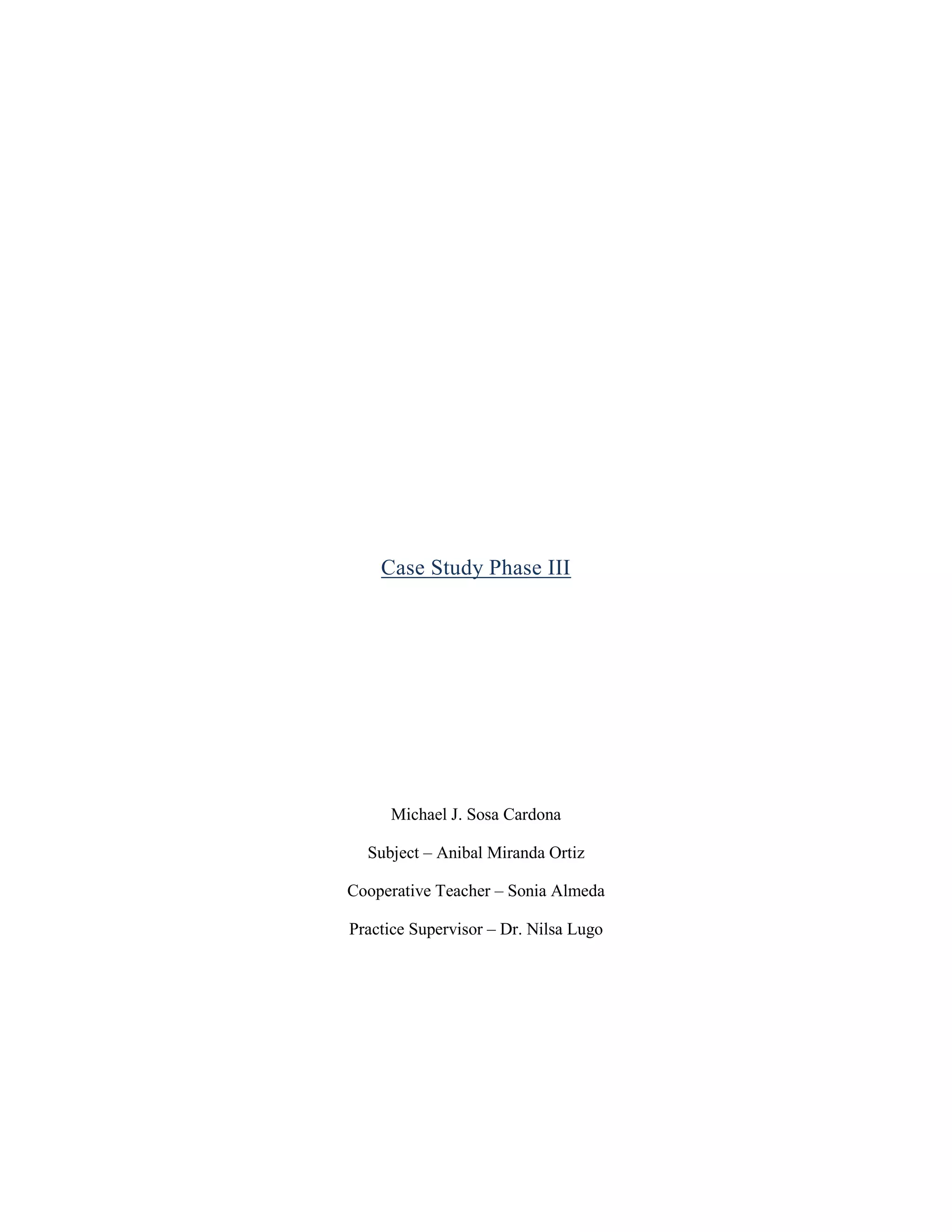 Case study phase iii | DOCX