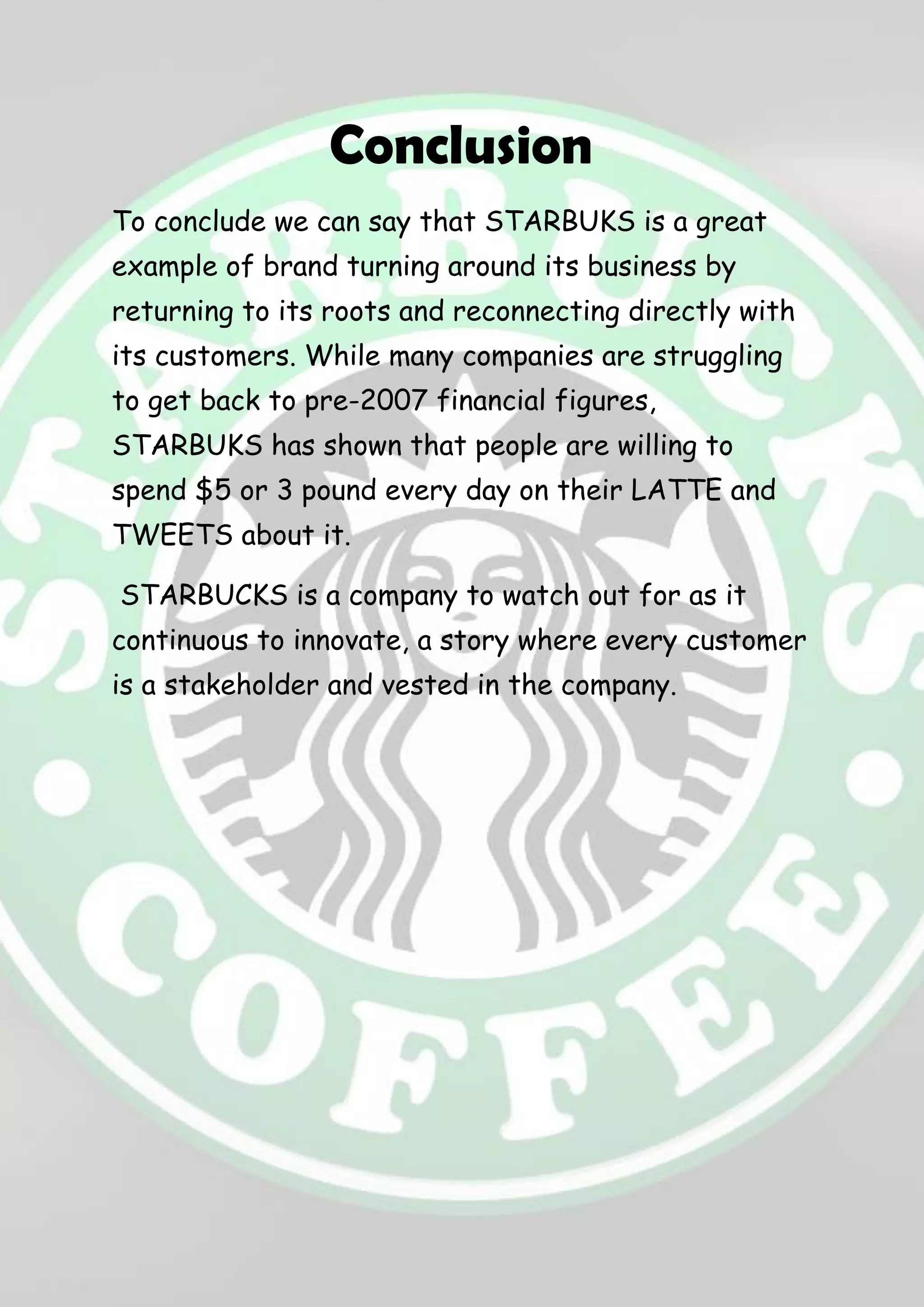 Case study on Starbucks | PDF