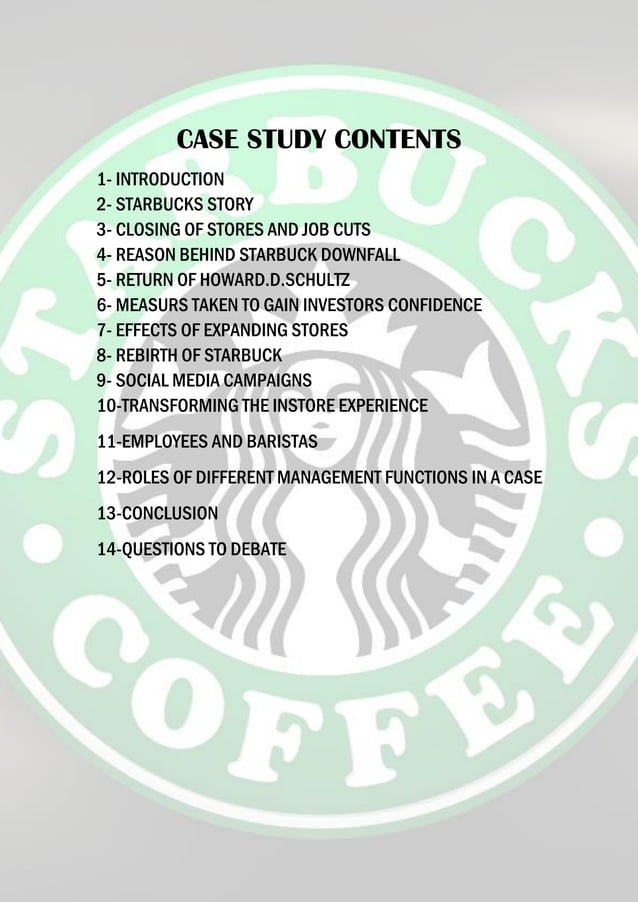 Case study on Starbucks | PDF