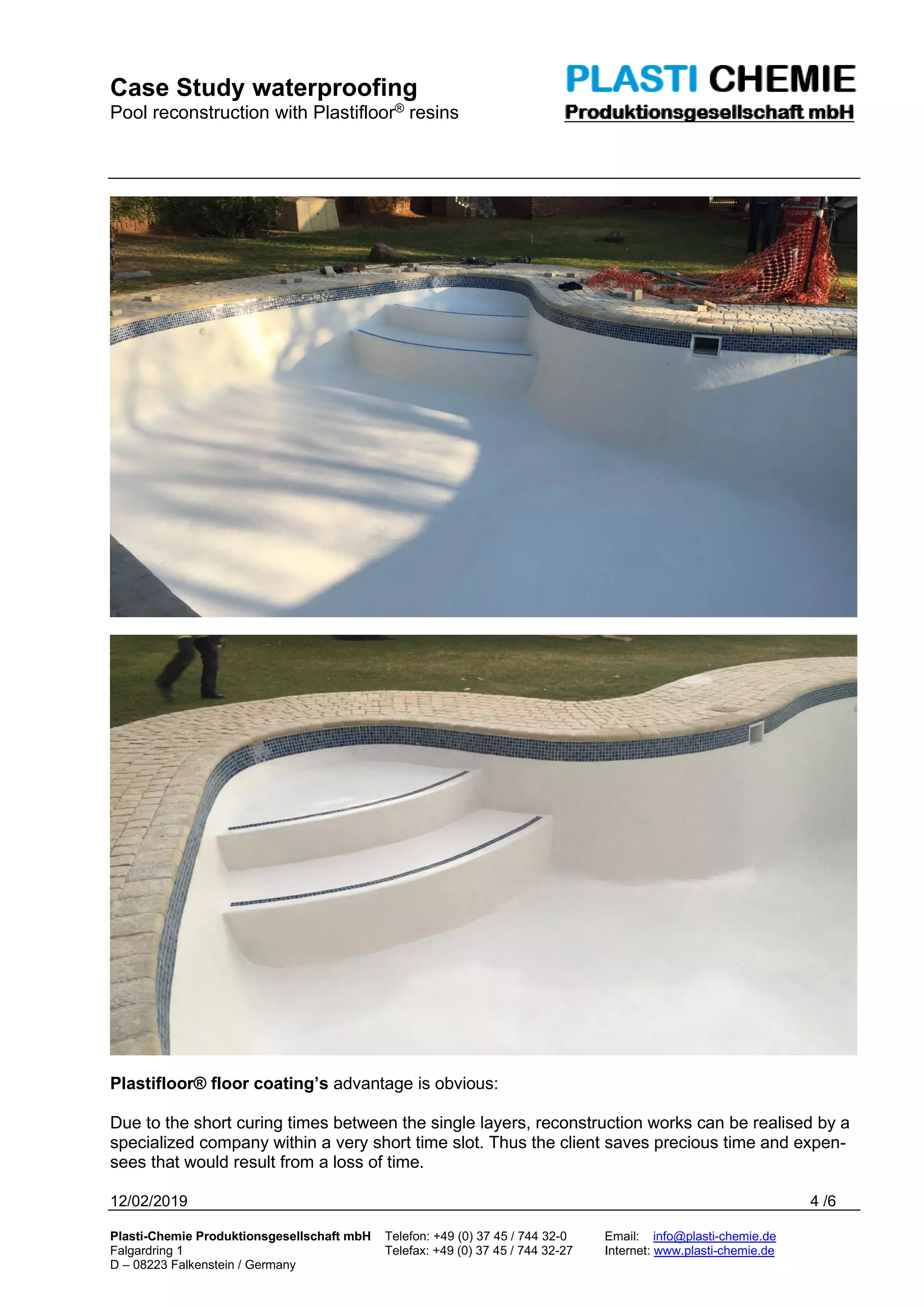 Plastifloor Case study pool reconstruction | PDF