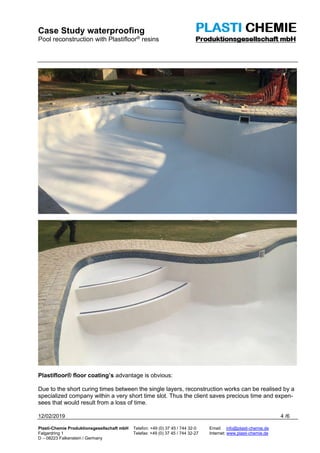 Plastifloor Case study pool reconstruction | PDF