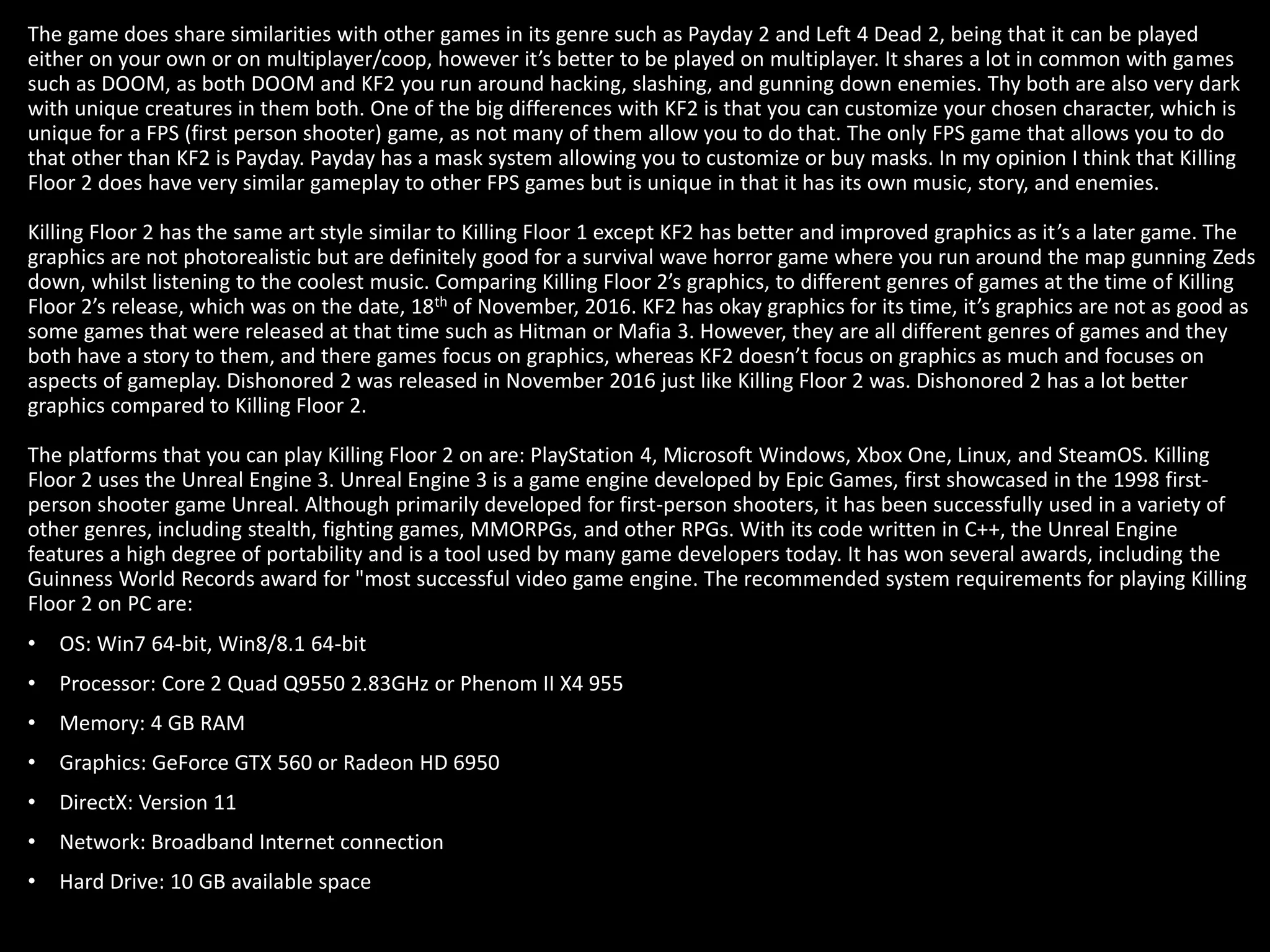 Case study (video game project) | PPTX