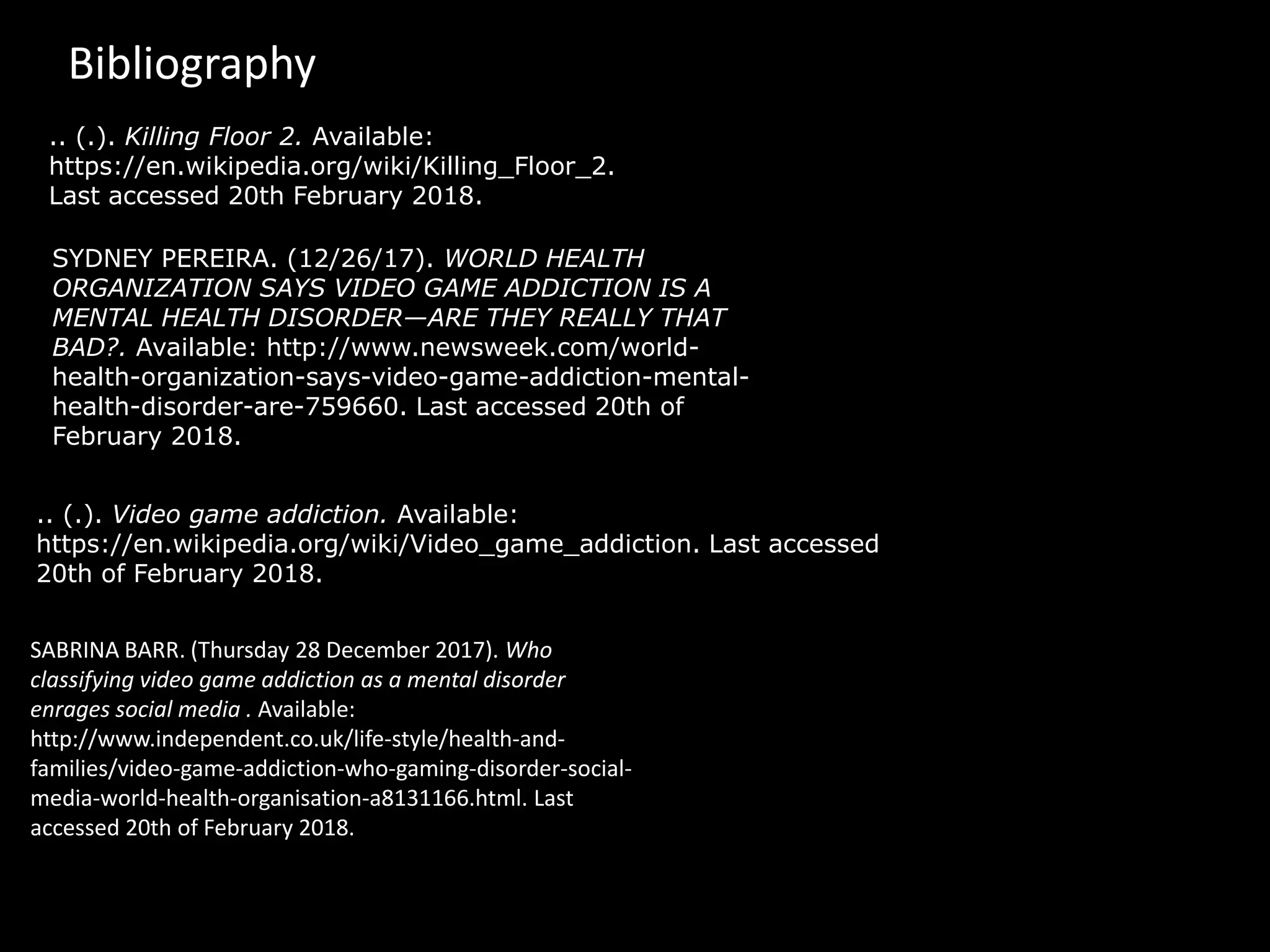 Case study (video game project) | PPTX