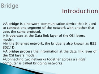networking device router,switches & bridges | PPTX