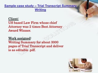 Case study ppt | PDF | Legal Services Industry | Industries