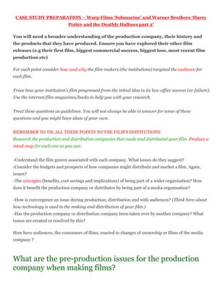 Case study preparation | DOCX
