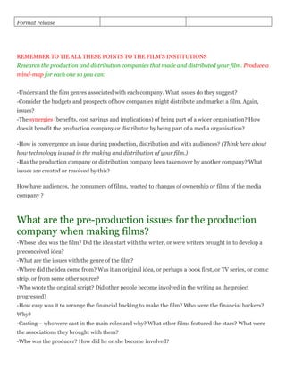 Film Case study preparation 2014 | DOCX