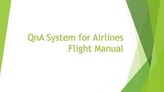 BERT QnA System for Airplane Flight Manual | PPTX