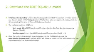 BERT QnA System for Airplane Flight Manual | PPTX