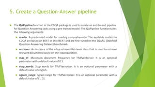 BERT QnA System for Airplane Flight Manual | PPTX
