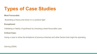 Mini-Research on Single Methodology & Study: The Case Study | PPTX
