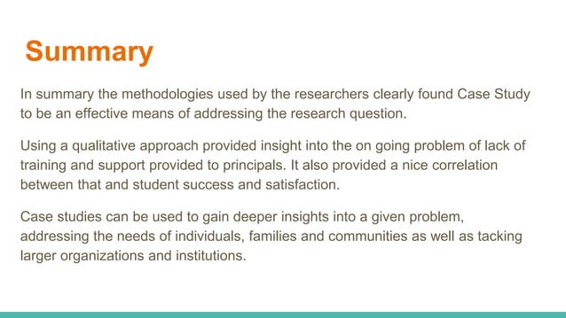 Mini-Research on Single Methodology & Study: The Case Study | PPT