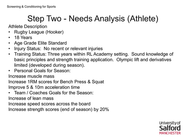 Athlete Case Study | PPTX | Fitness and Exercise | Healthy Living