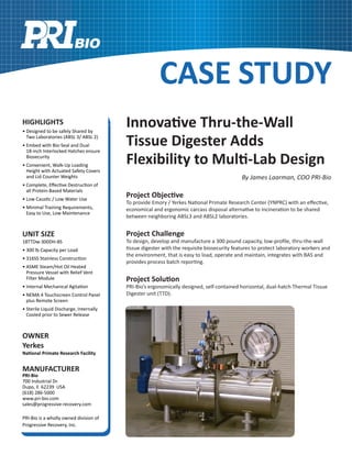 Horizontal Tissue Digester - PRI Bio | PDF