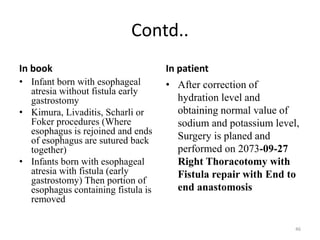 Case study on Esophageal Atresia with Tracheo esophageal Fistula | PPTX